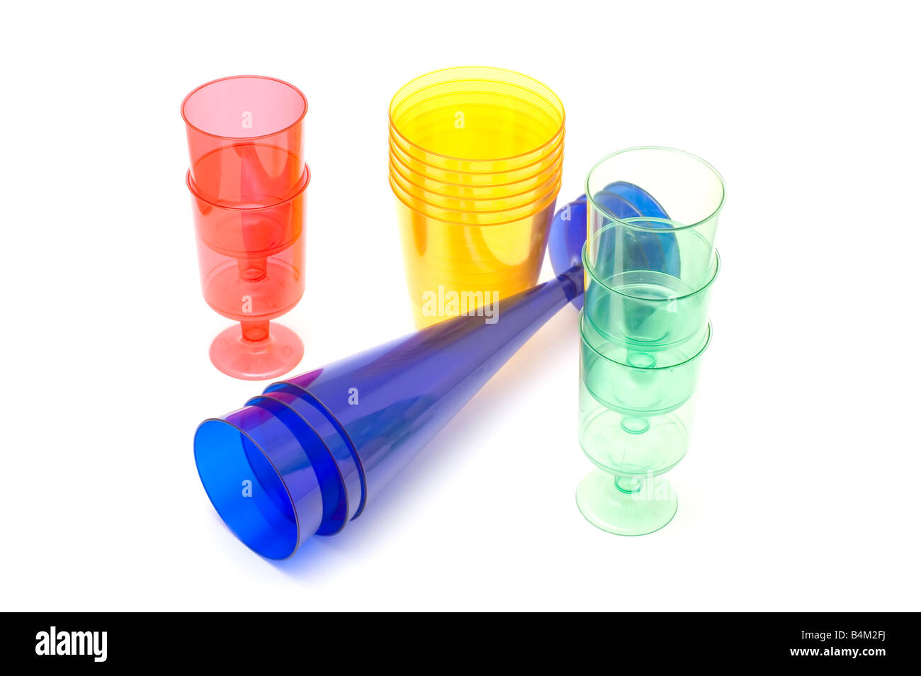 object on white kitchen utensil plastic cups Stock Photo - Alamy