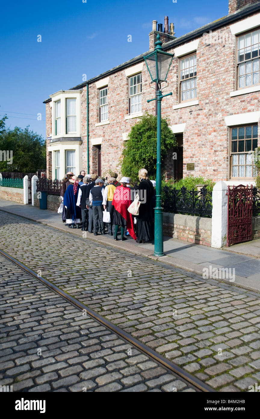 Children in an Edwardian Street at Beamish Museum Co Durham Stock Photo ...