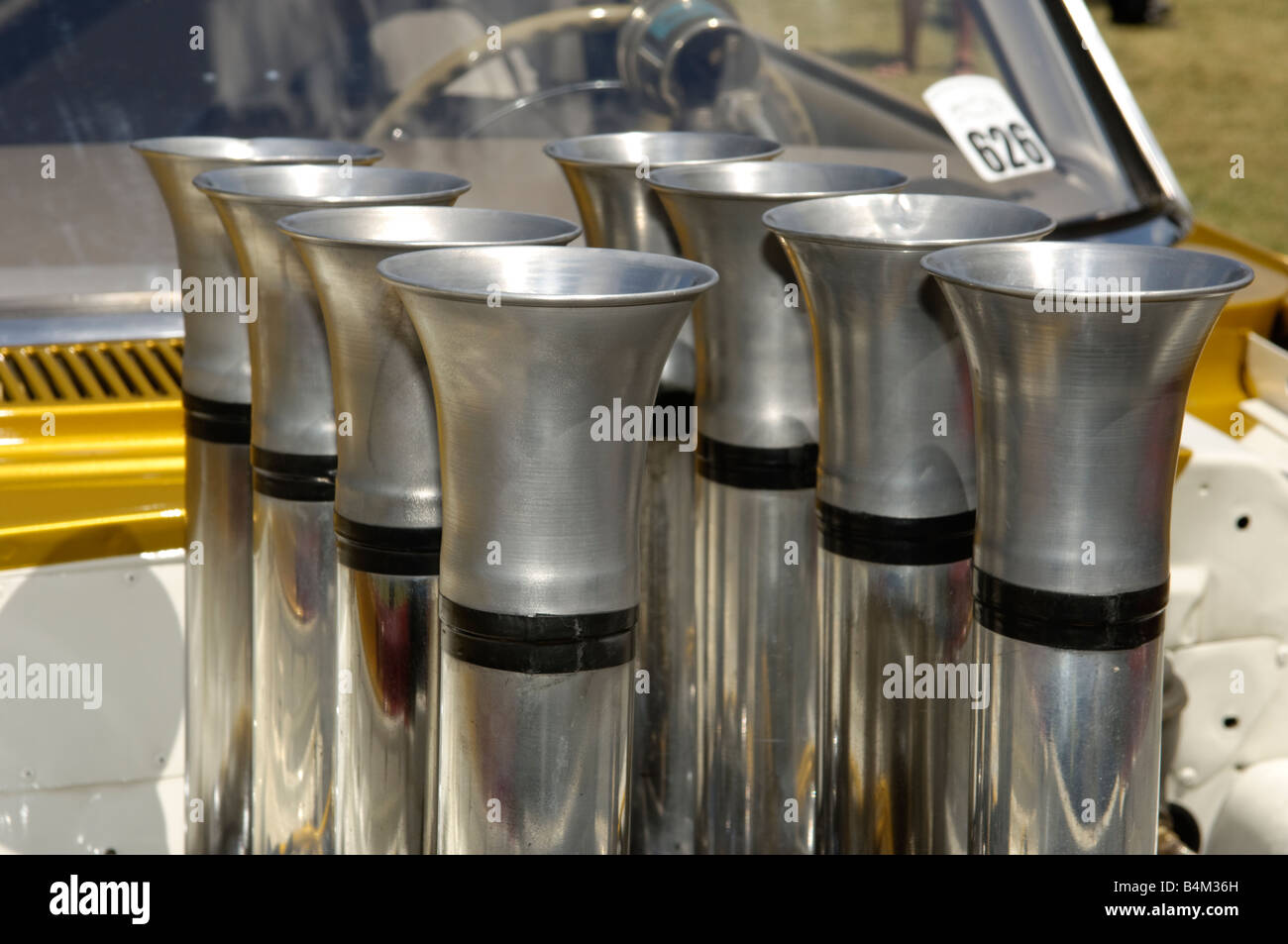Velocity stacks on a 1965 Dodge sedan AF/X drag racer Stock Photo - Alamy
