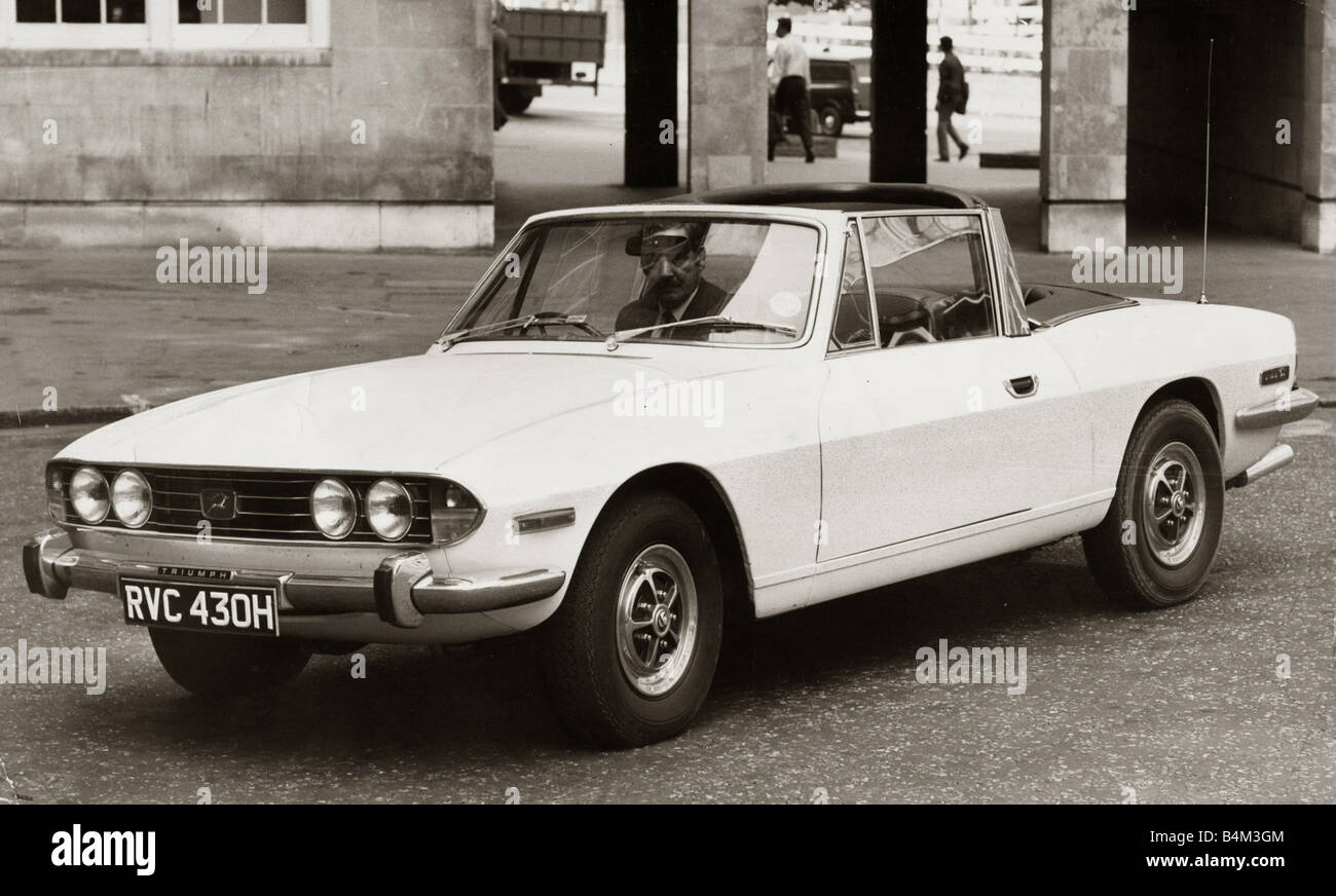 Triumph Stag Sports car with the V8 engine June 1970 convertable Stock ...