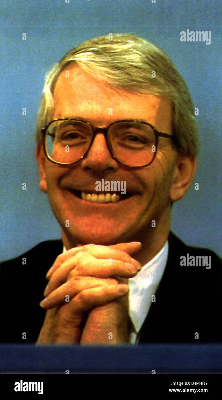 John Major Prime Minister Leader of the Conservative Party at a party ...