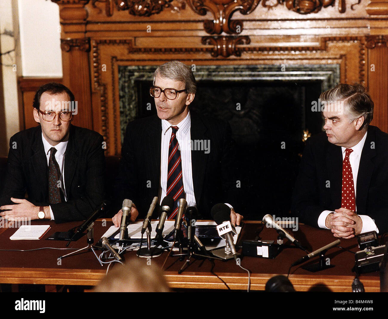 John Major Conservative MP politician at a press conference to launch ...