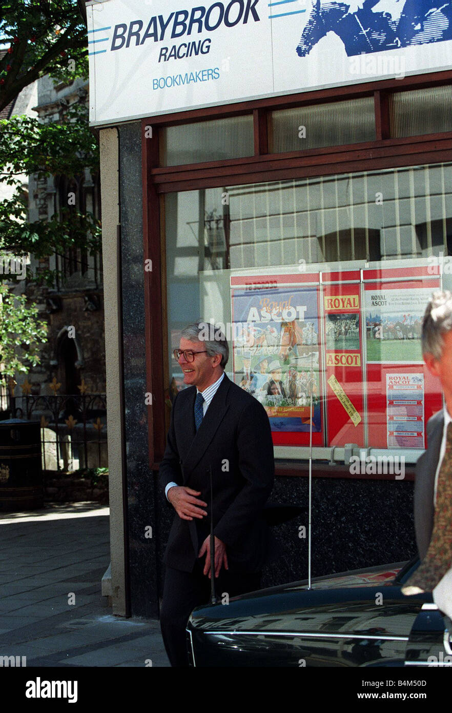 John Major former Prime Minister December 1997 seen here leaving a ...
