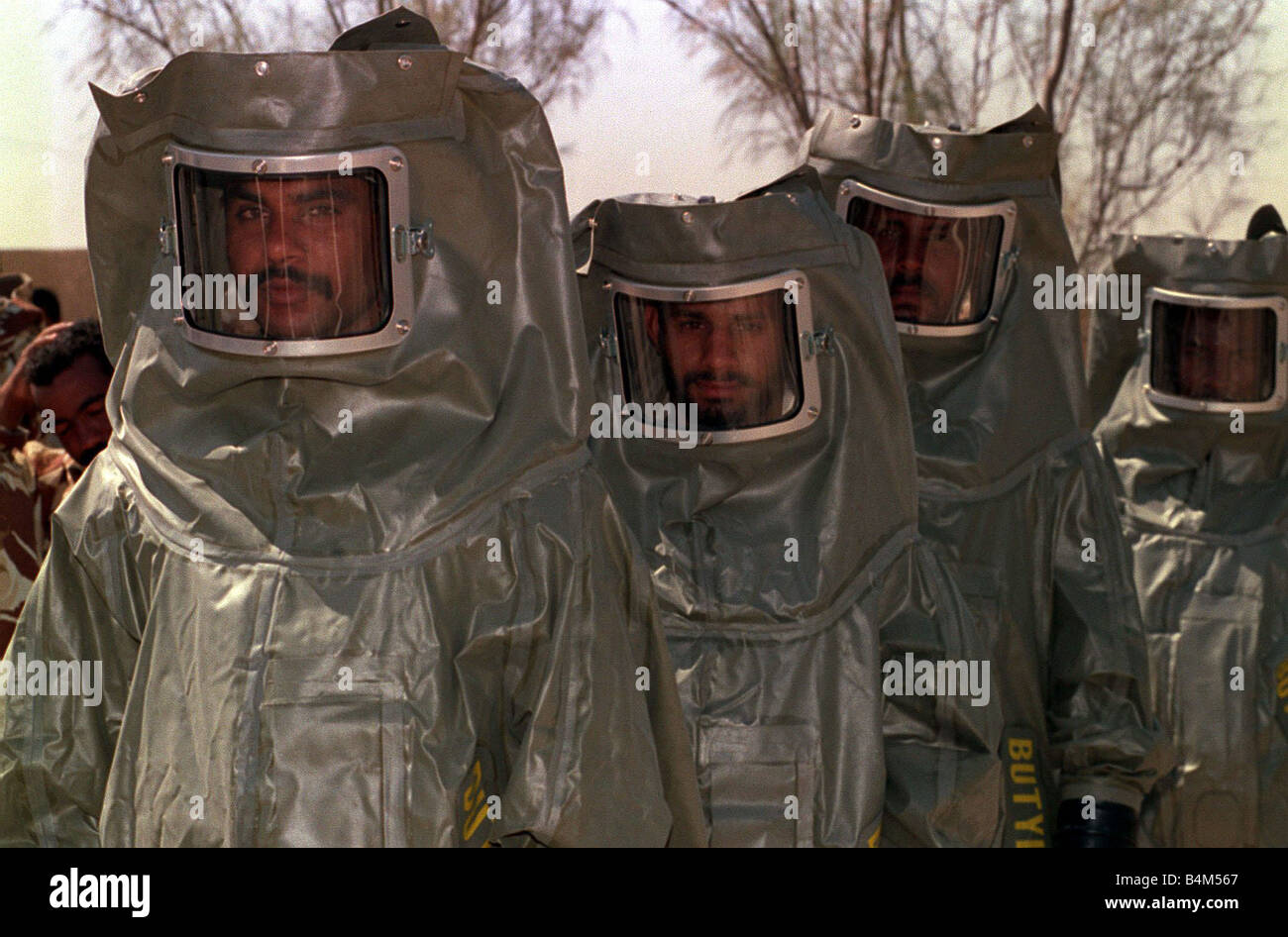 Gulf War Operation Desert Storm Saudi Arabian troops dressed in ...