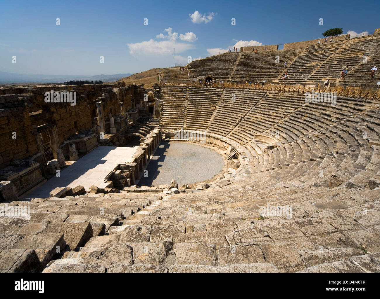The ancient Roman Theatre at Hierapolis Pamukkale Turkey Stock Photo ...