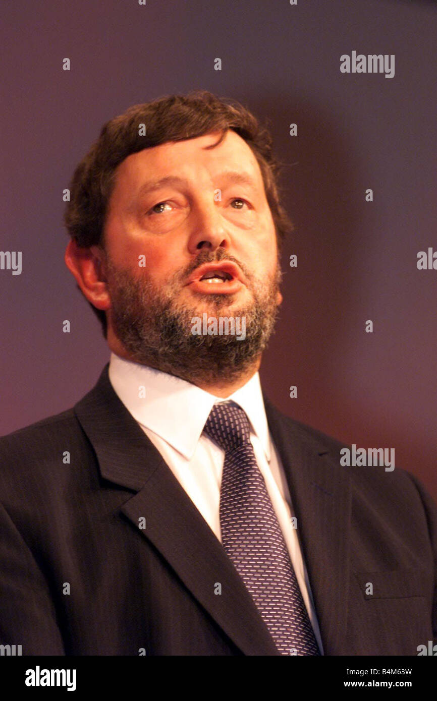 David Blunkett MP Education Secretary gives his speech at the 1999 ...