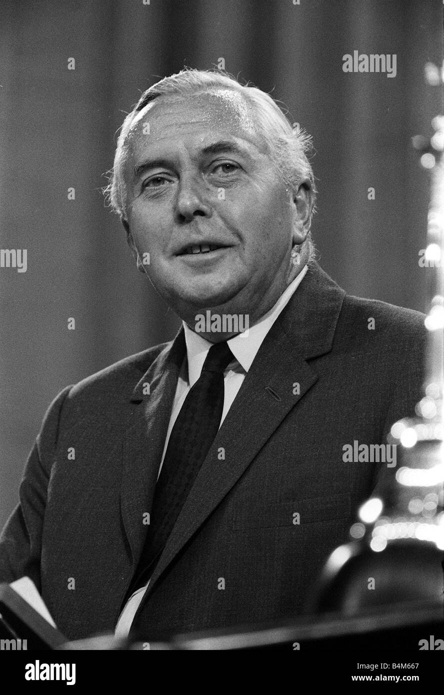 Harold Wilson September 1969 at the TUC conference in Brighton Stock ...