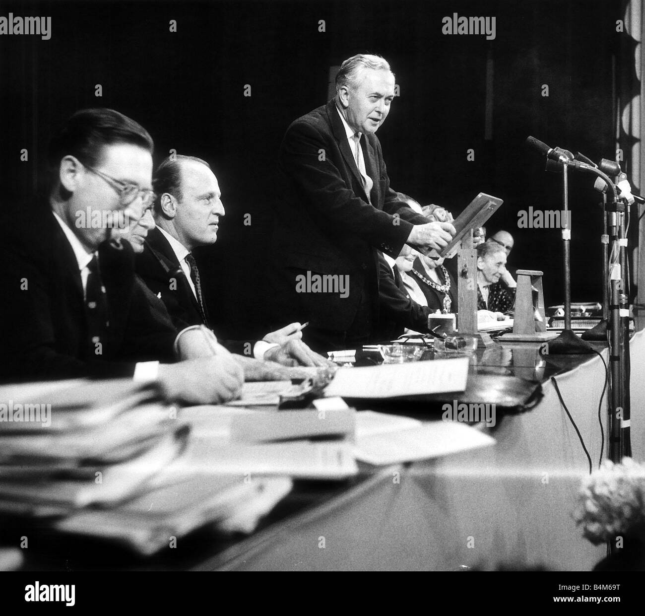 Harold Wilson British Prime Minister April 1967 in Manchester ...