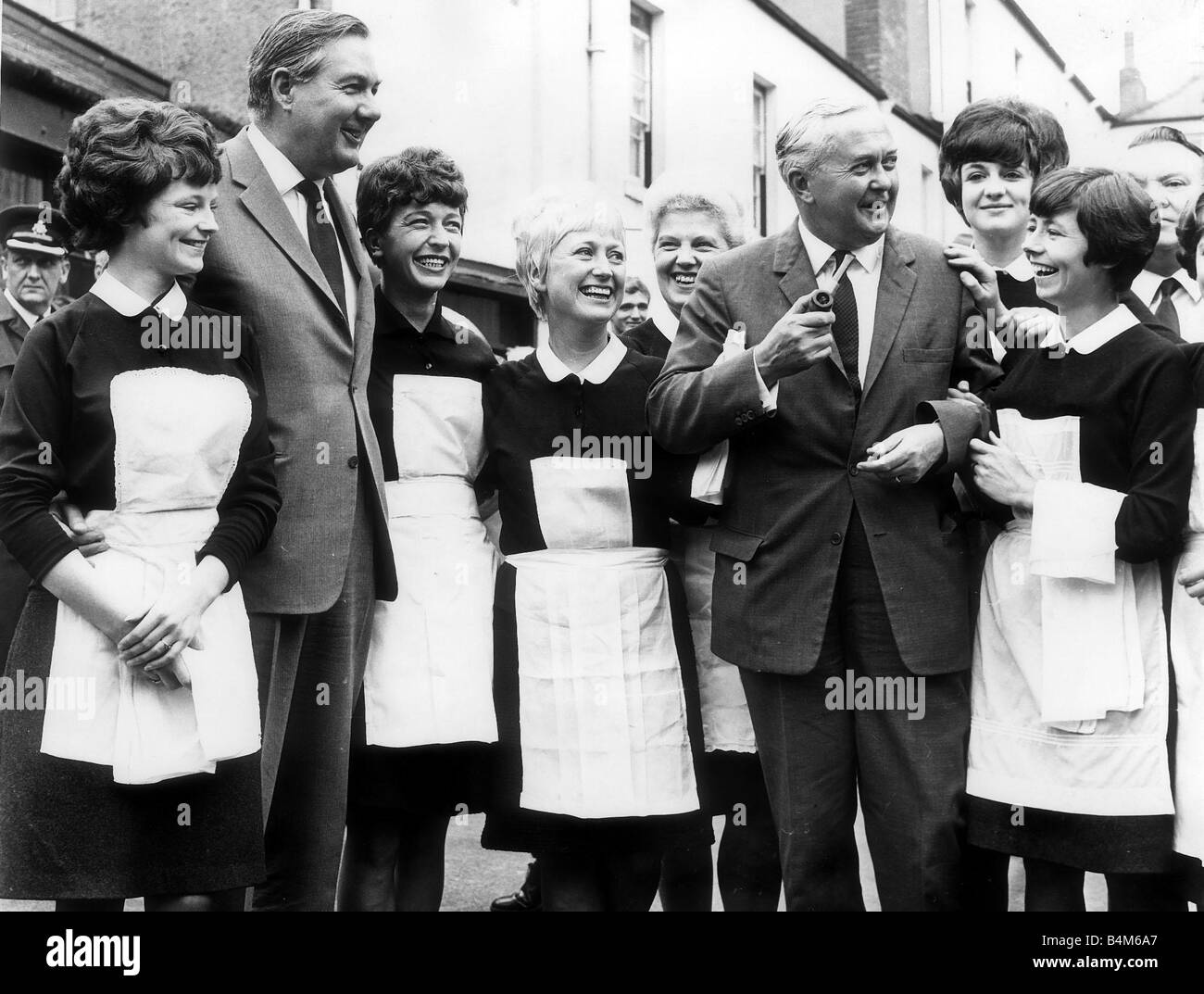 1960s politics politician labour party smiling smoking pipe hotel ...