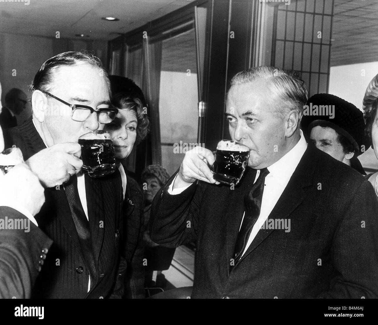 Harold Wilson British Prime Minister with Andy Cunningham chairman of ...