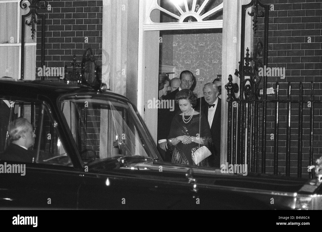 The Queen and the Duke with Harold Wilson leaving No 10 Downing Street ...