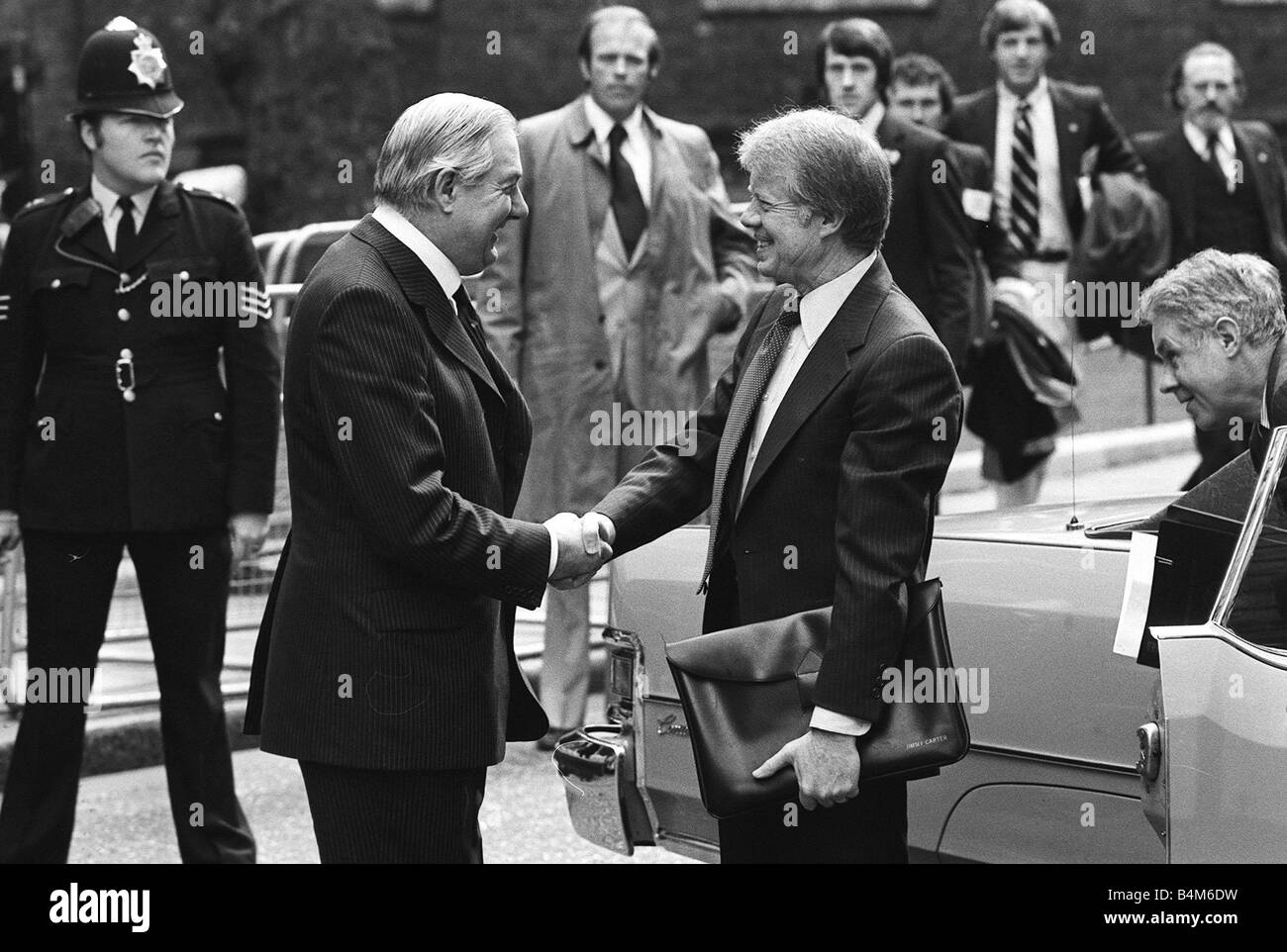 Prime Minister James Callaghan May 1977 meets Jimmy Carter at the the ...
