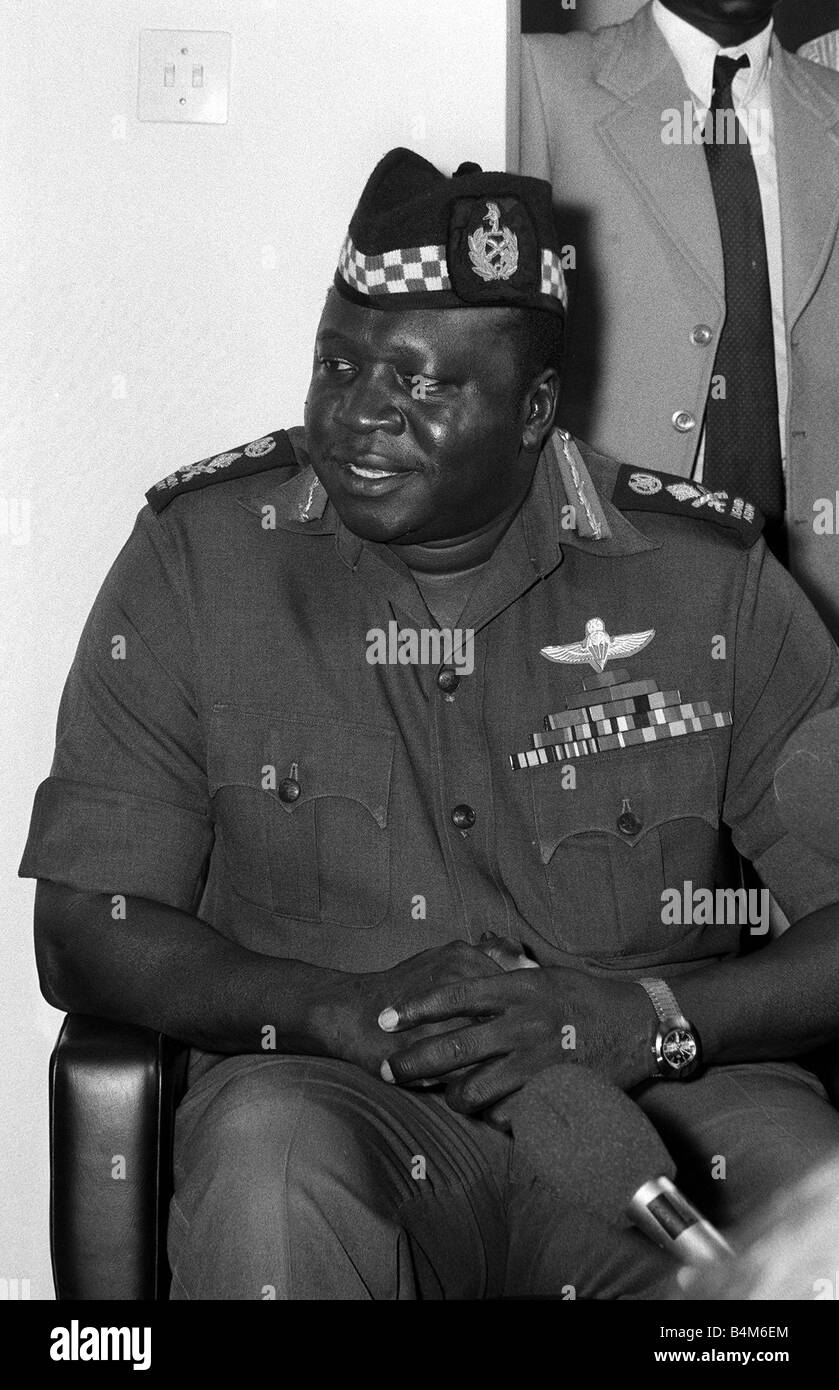 General Idi Amin with Foreign Secetary James Callaghan July 1975 meet ...