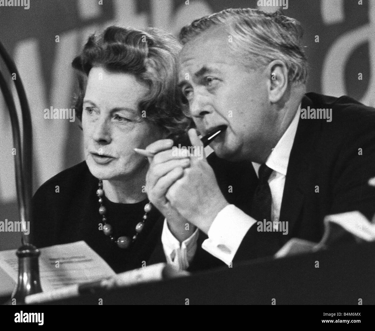 Barbara Castle and Harold Wilson October 1966 at the Labour Party ...