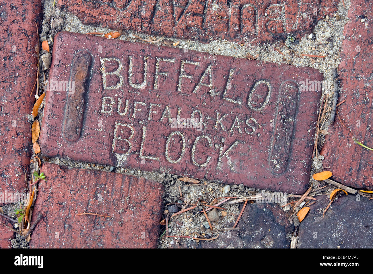 Buffalo Block Street Brick Stock Photo - Alamy
