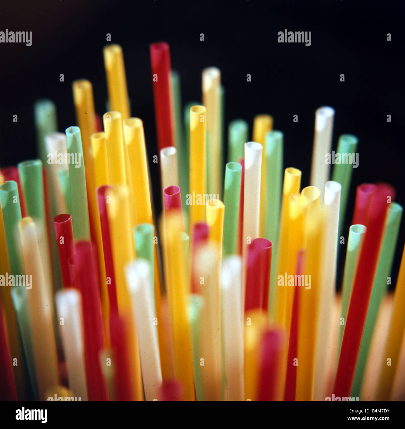 Coloured Straws February 1977 Stock Photo - Alamy