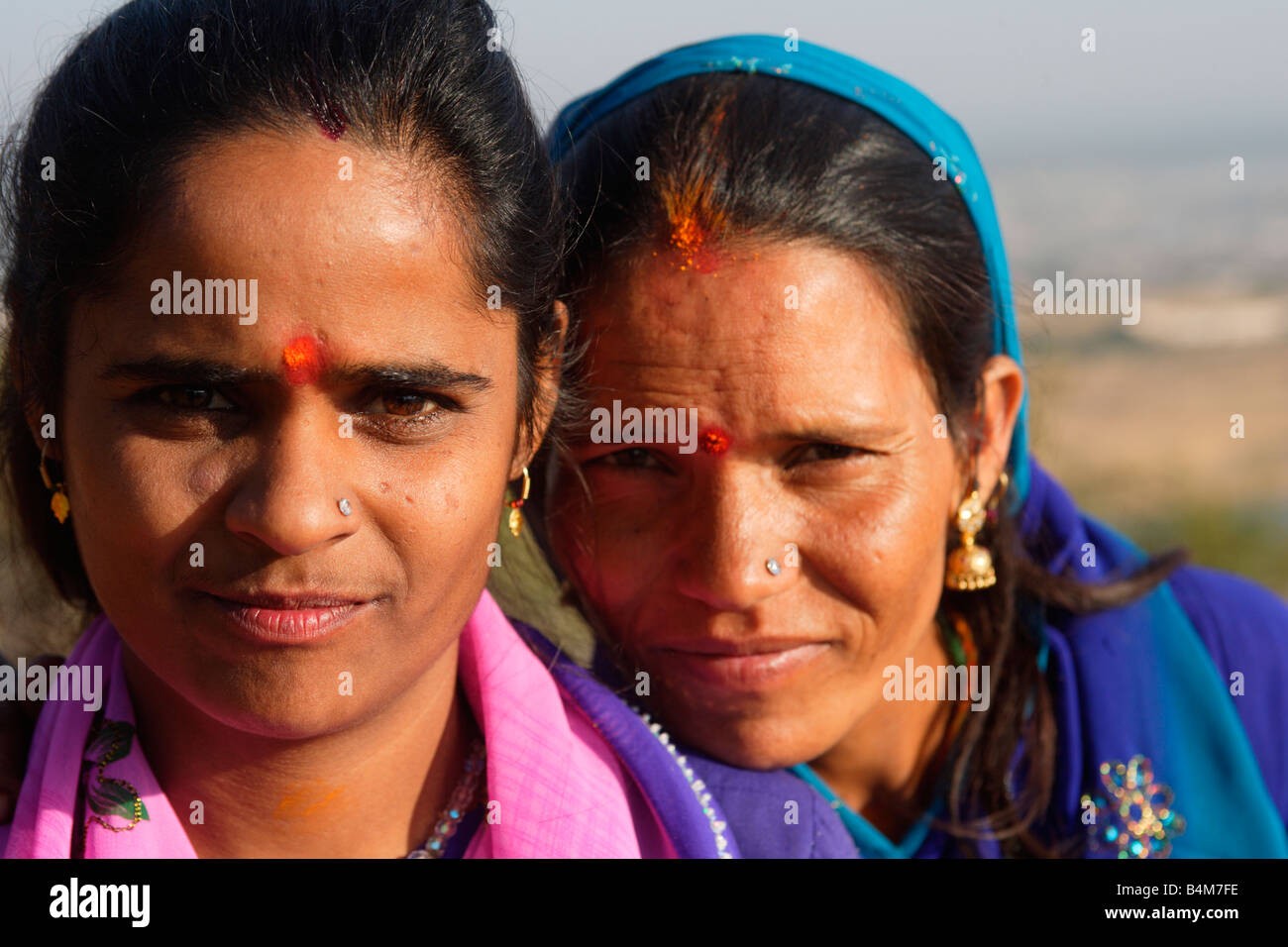 India, Rajasthan, Pushkar. Woman undertaking pilgrimage at Puskcar ...