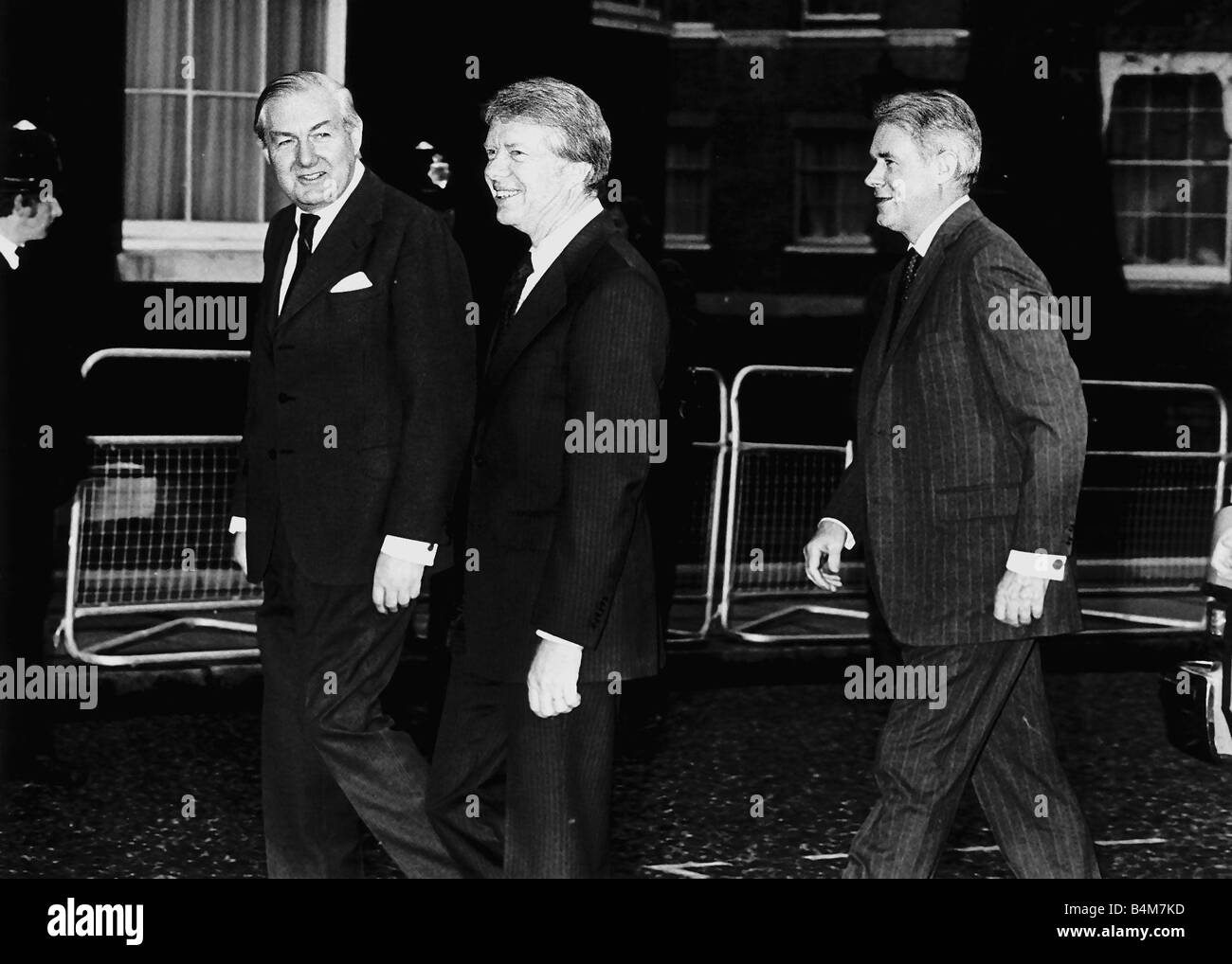 Jimmy Carter USA President outside 10 Downing Street after being ...