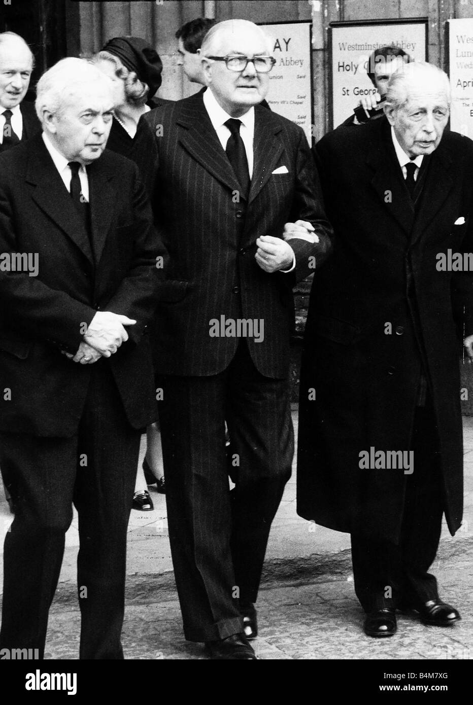 Three former Prime Ministers Harold Wilson James Callaghan and Harold ...