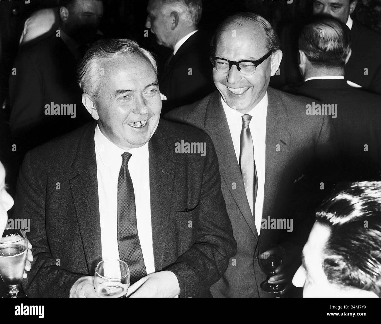 Harold Wilson Prime Minister on a visit to the Daily Mirror 1965 Stock ...