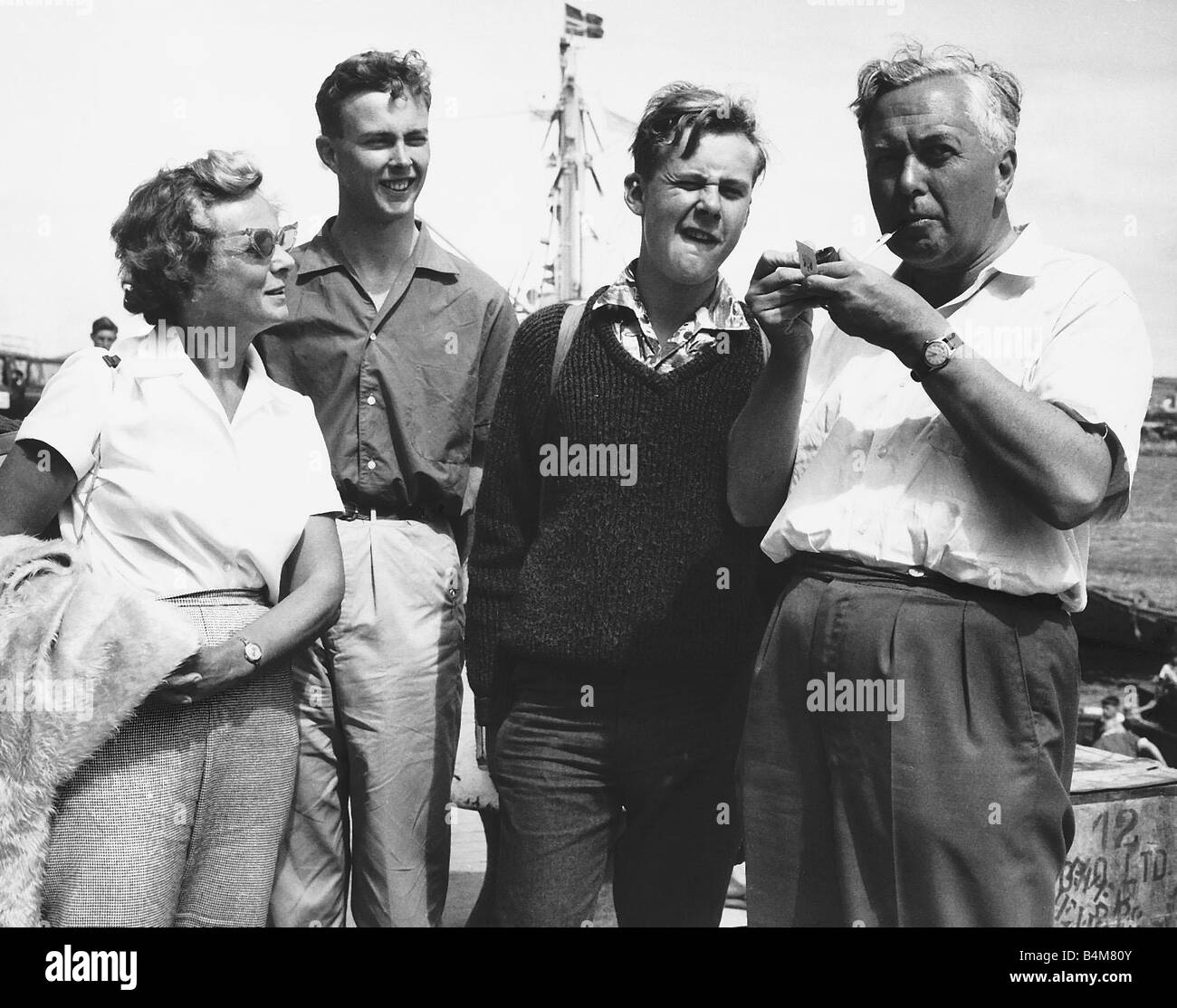Harold Wilson MP on holiday in the Scilly Islands with his family 1963 ...