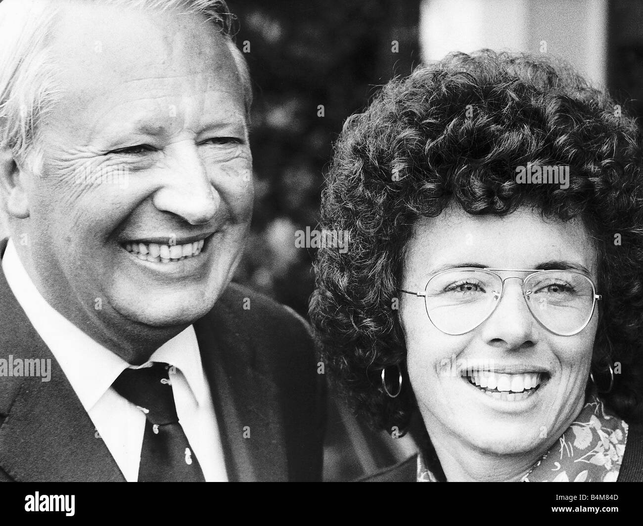 Edward Ted Heath MP meets Billie Jean King at Wimbledon Circa 1971 ...