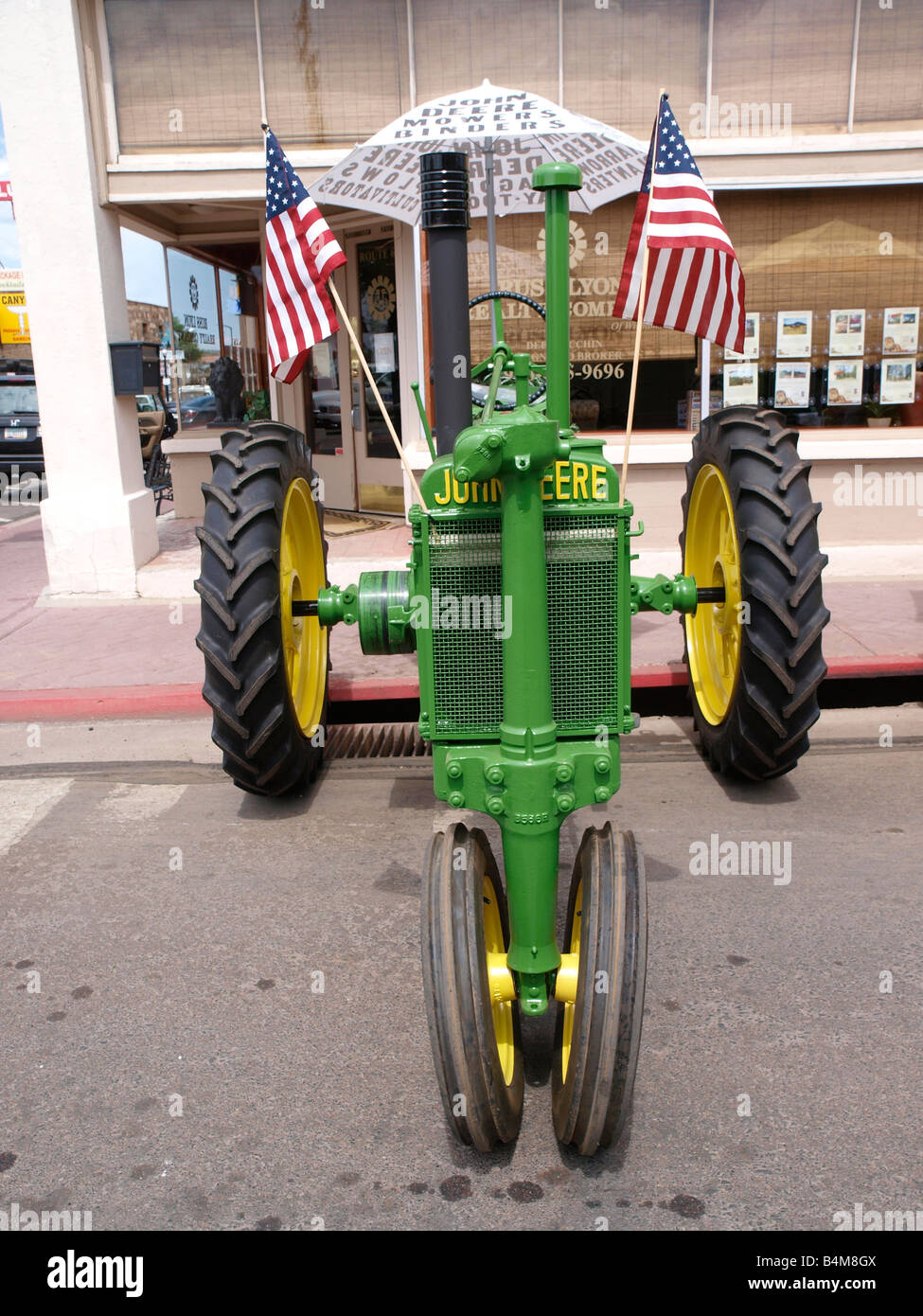 Restored 1936 John Deere Model B Tractor together with other classic ...