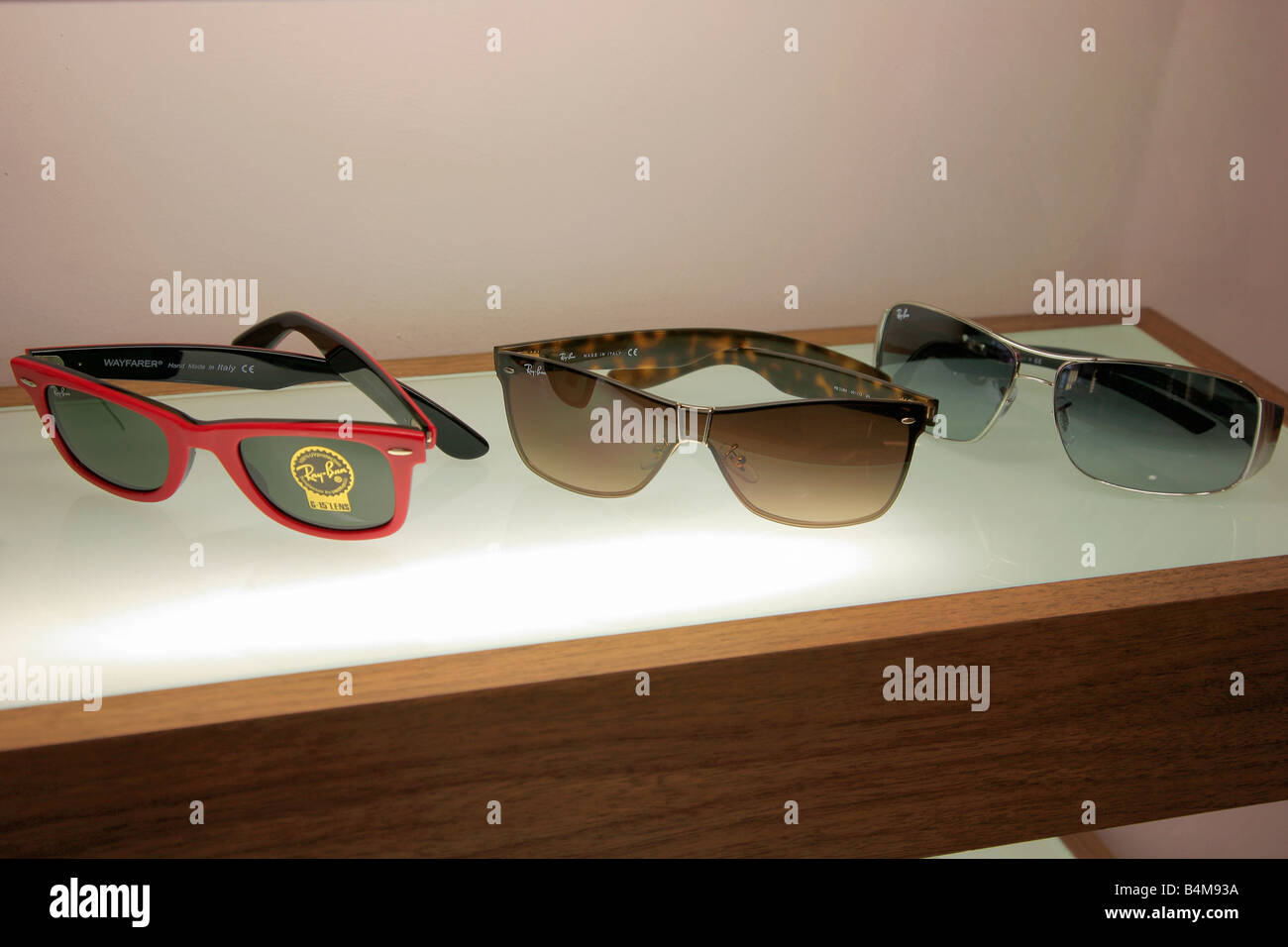 Designer Spectacle Glasses on display in a Trendy High Street Opticians ...