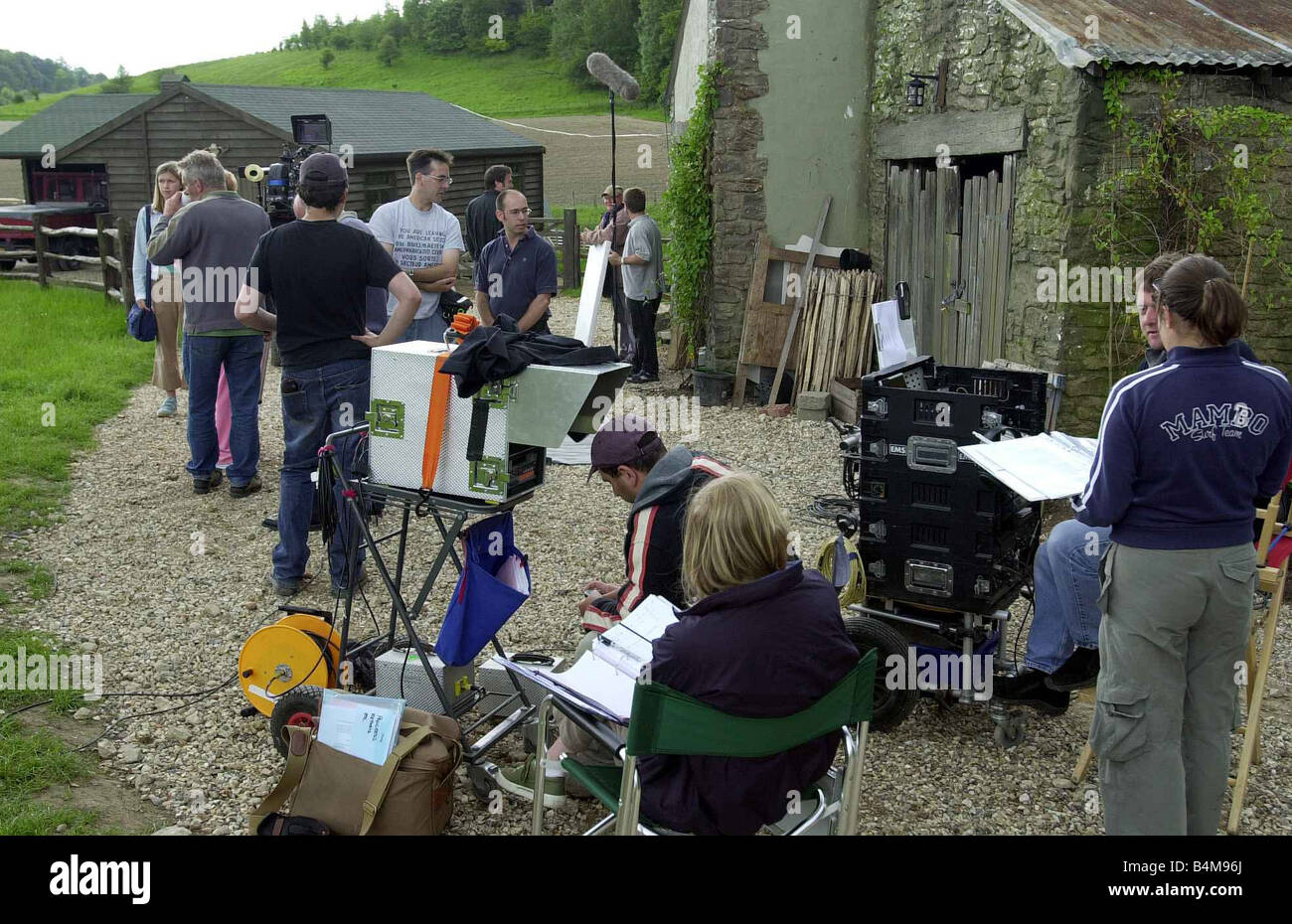 General scene with cast and crew December 2003 Behind the scenes of BBC ...