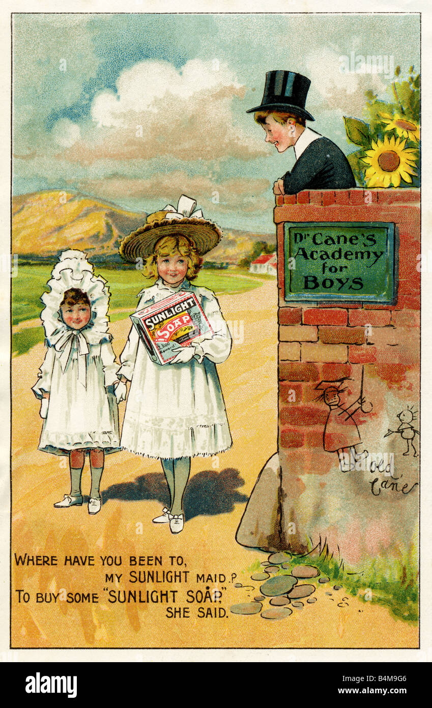 Old vintage advertisement for Sunlight Soap FOR EDITORIAL USE ONLY ...