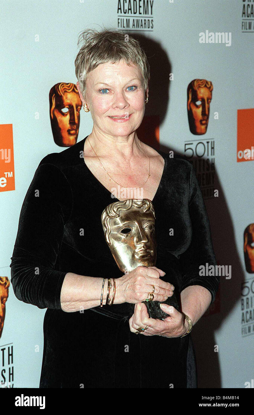 Judi Dench April 1998 pictured holding BAFTA Award Stock Photo - Alamy