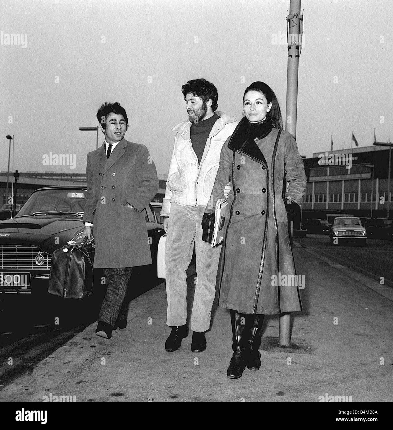 Anouk Aimee Actress January 1966 at Heathrow Airport London with her ...