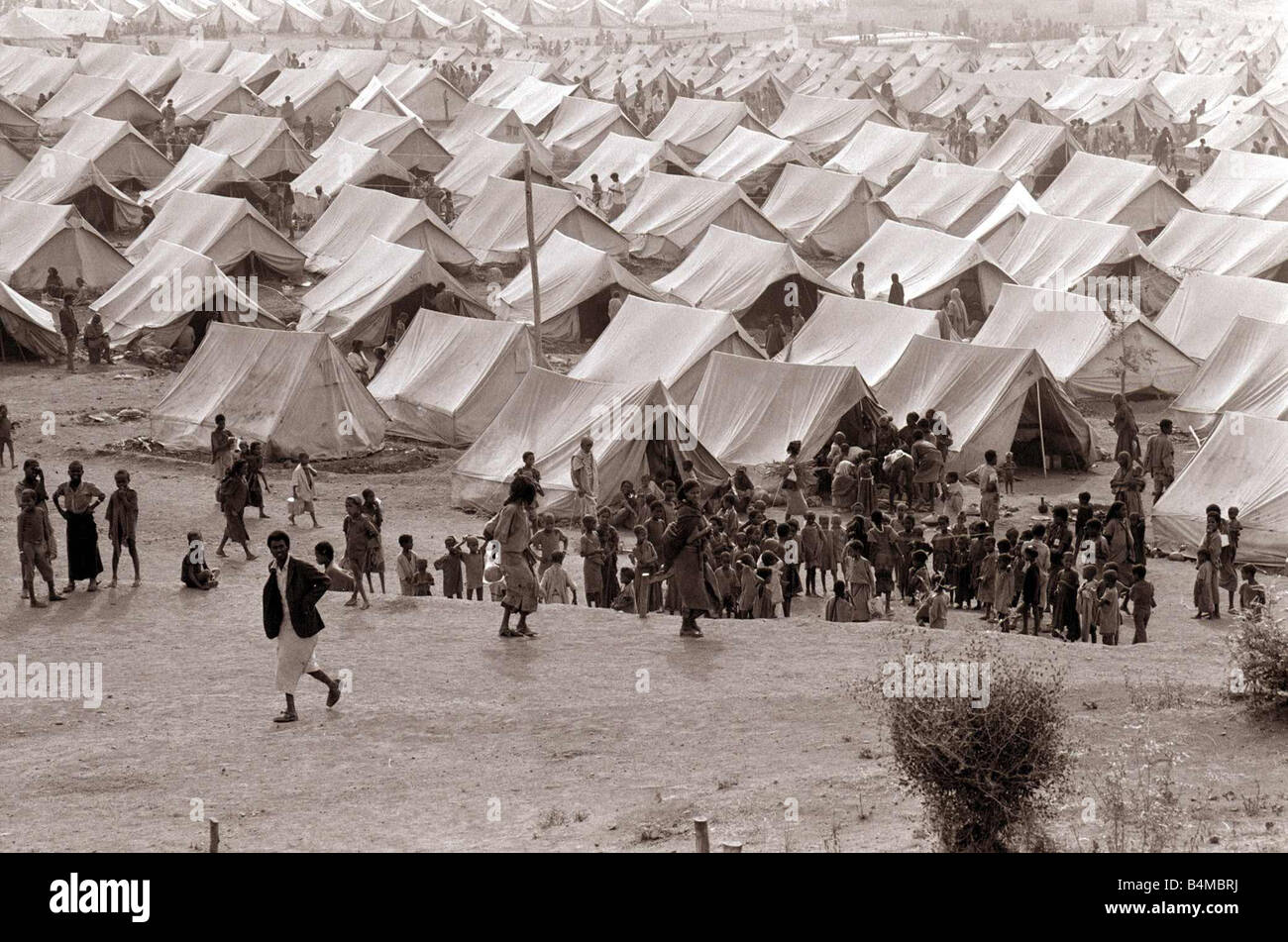 Ethiopia Famine June 1985 Bati 6 months on View of the accomodation ...