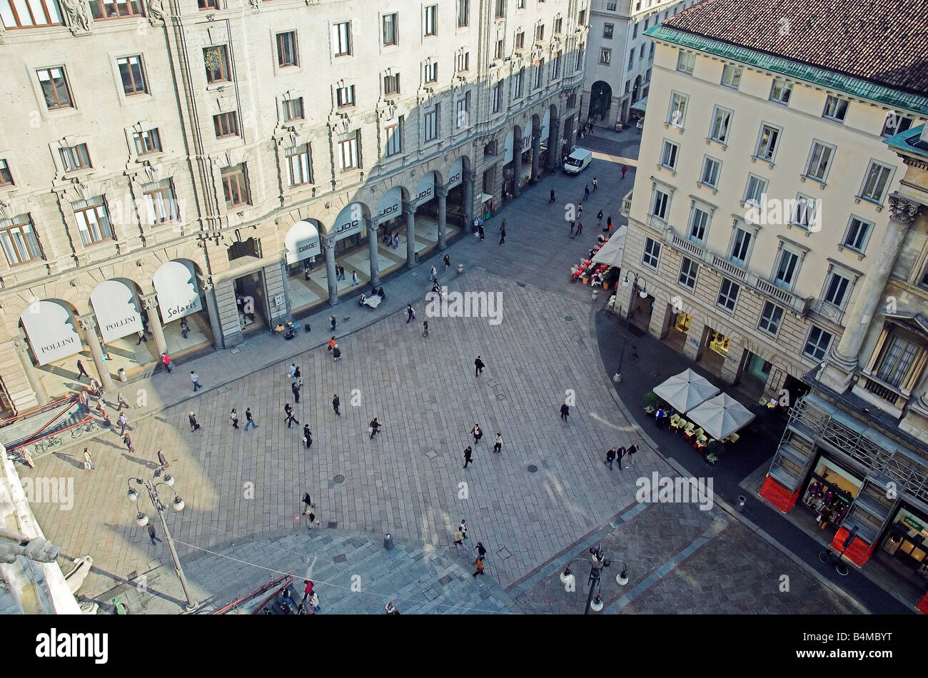 Plan view of Corso Vittorio and Piazza del Duomo Milan, Italy Stock ...