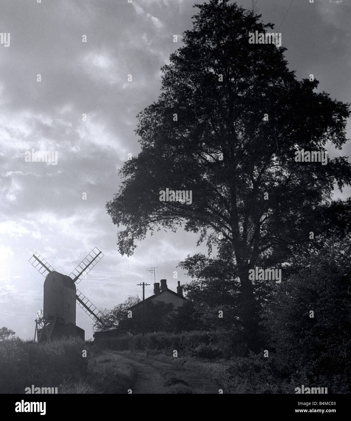 A general view of a typical windmill pictured on a farm in the ...