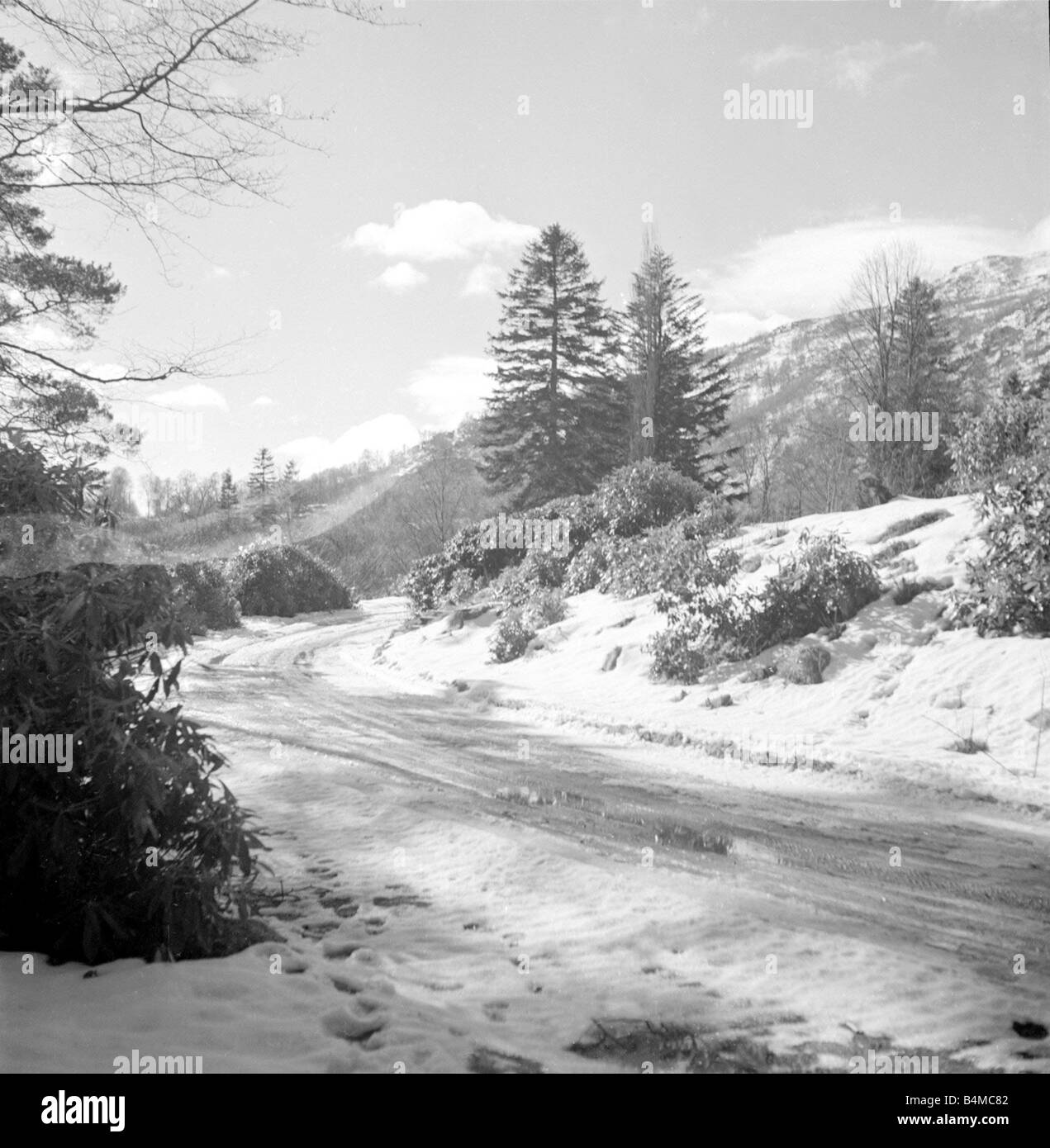 Snow scene in the Scottish Highlands Badenoch and Speyside Grampians ...