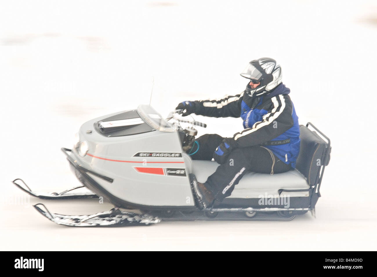 Vintage snowmobiles parade at the I 500 Snowmobile race in Sault Ste ...