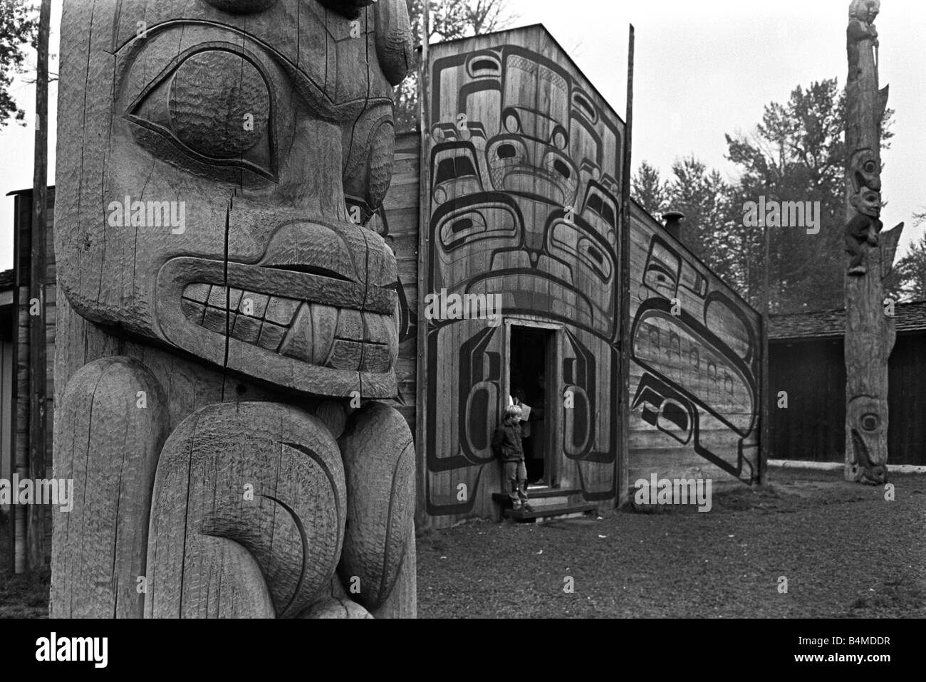 Tlingit Indian longhouse K san Skeena Valley British Columbia Canada ...