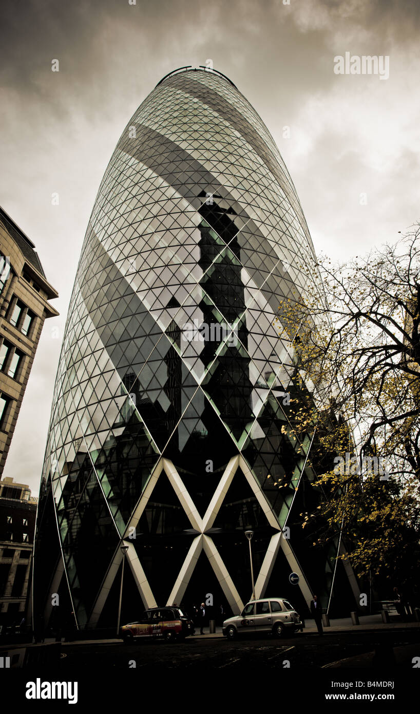 The Gherkin, 30 St Mary Axe also known as the Swiss Re building ...