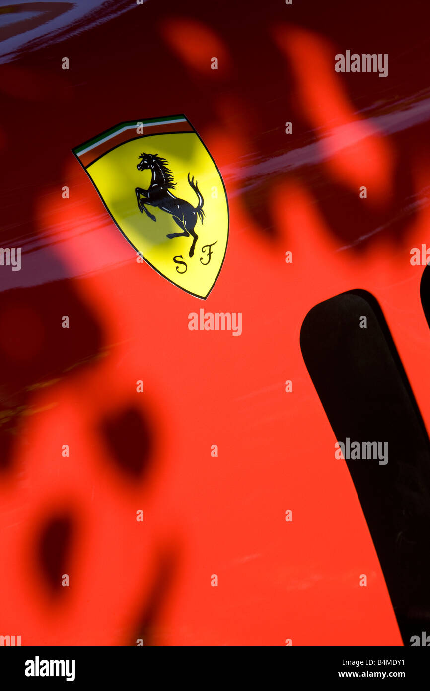 detail of ferrari at goodwood revival Stock Photo - Alamy