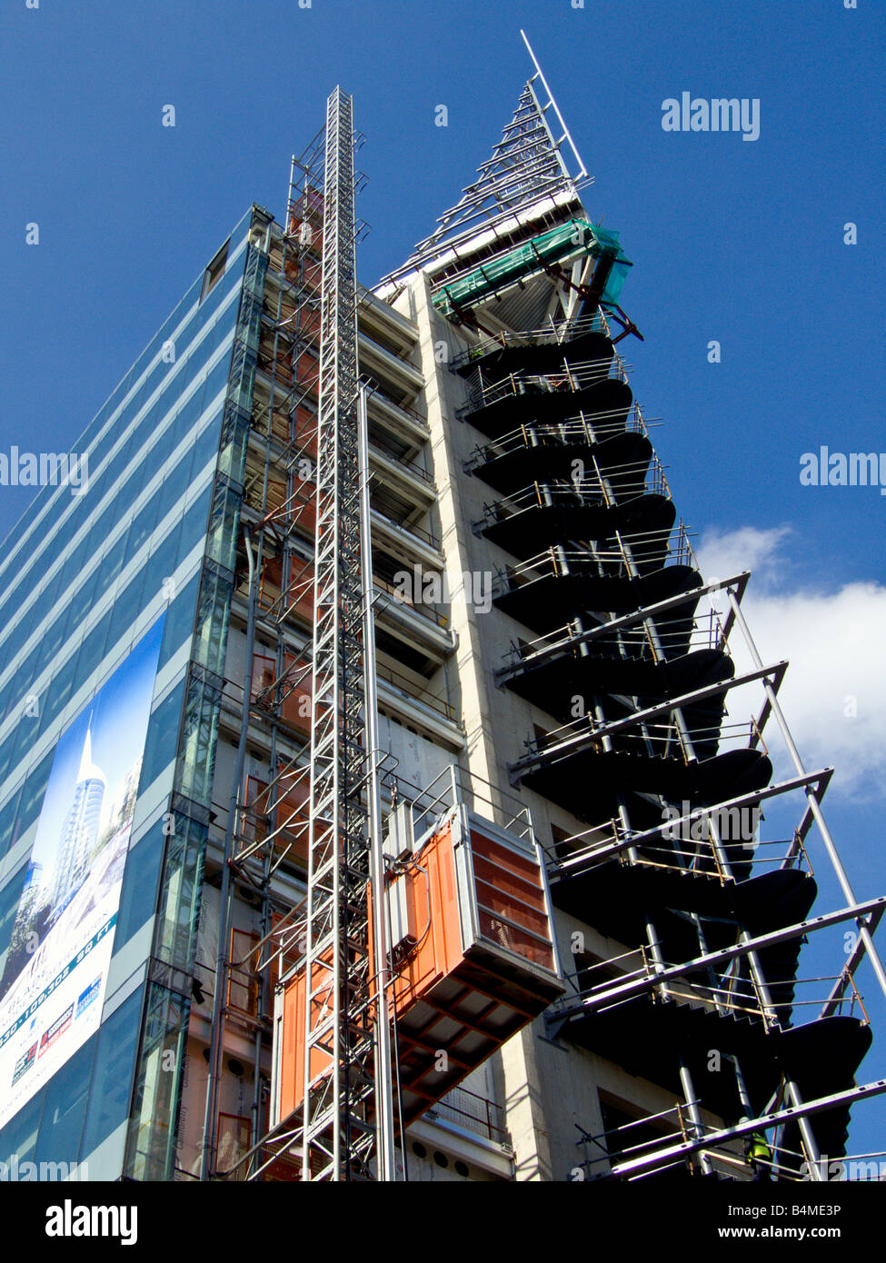 Materials Hoist on Construction Site Stock Photo - Alamy