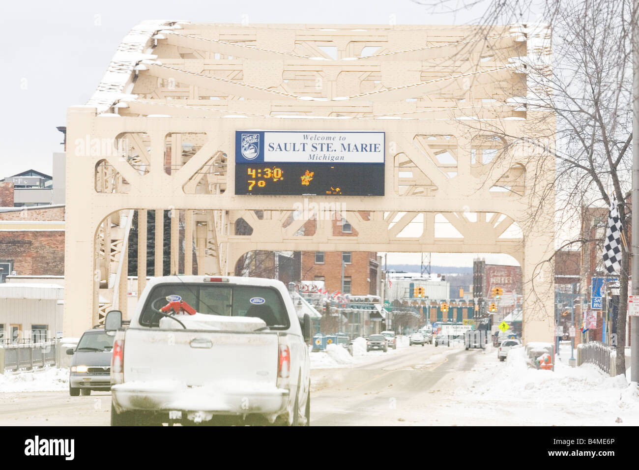 Scenes from around Sault Ste Marie Michigan in winter Stock Photo - Alamy