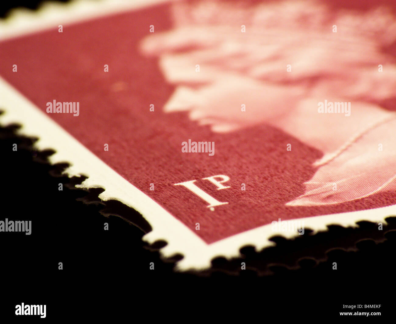 One Pence Postage Stamp Stock Photo - Alamy