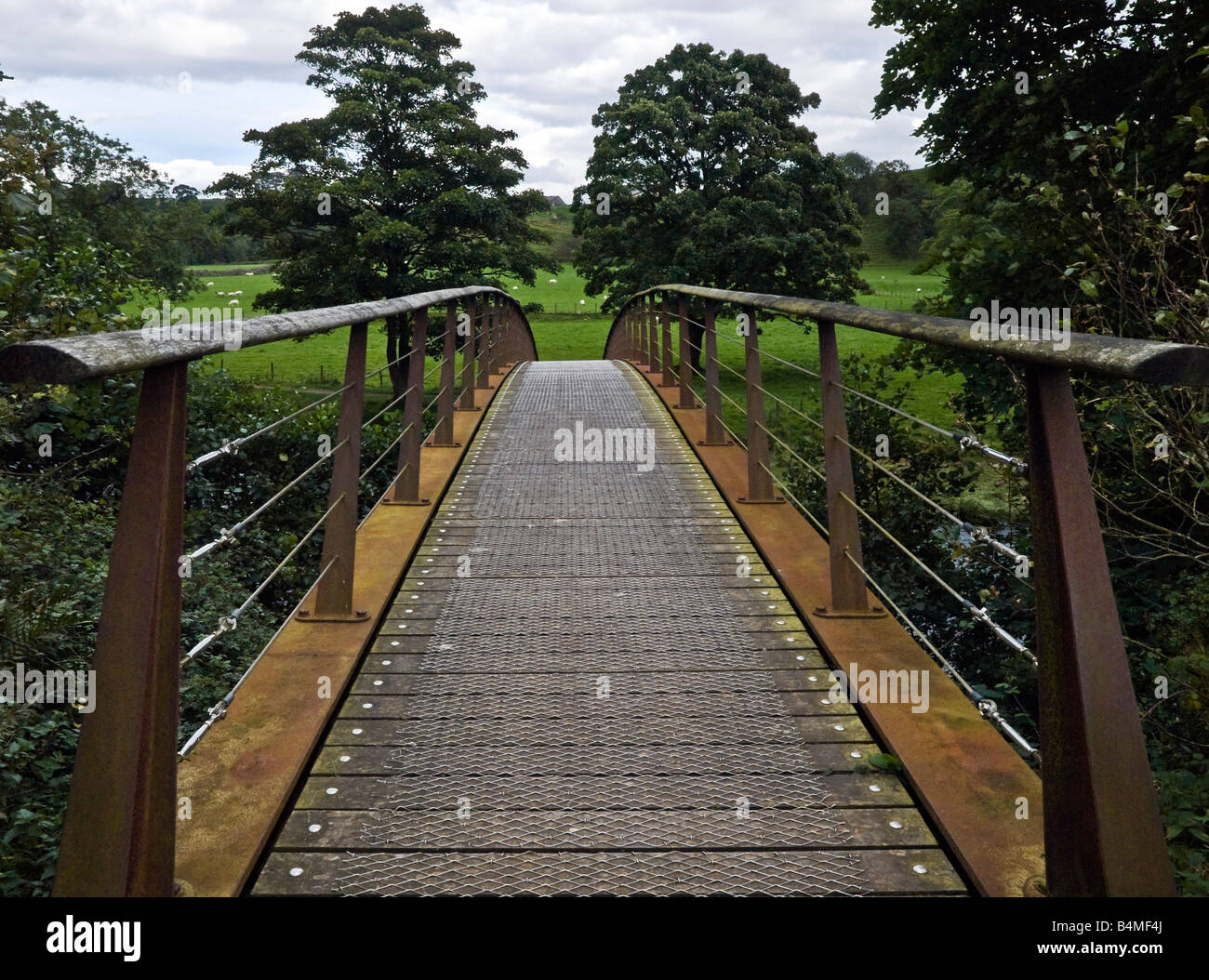 Metal bridge in the countryside hi-res stock photography and images - Alamy
