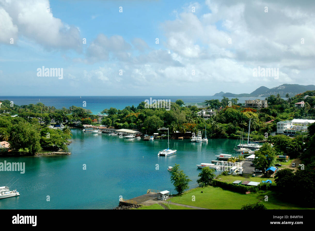 harbor castries st lucia caribbean island Stock Photo - Alamy