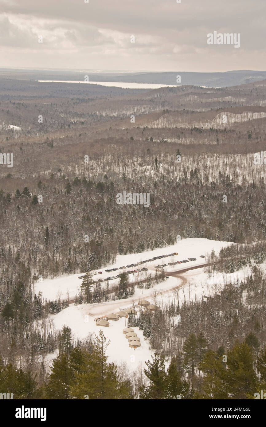 The facilities area as seen from the top of the hill at Mount Bohemia ...
