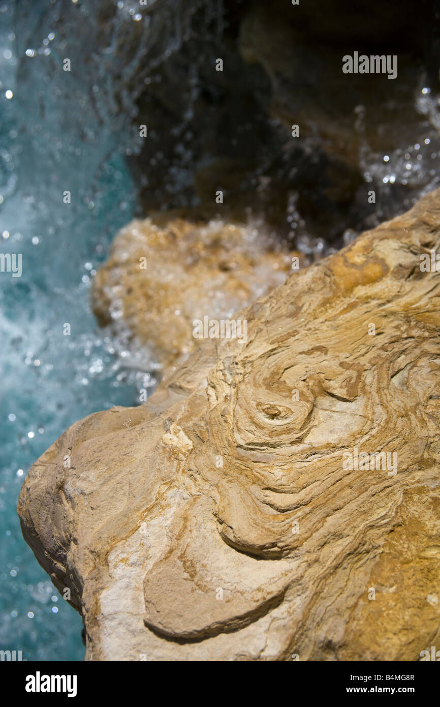 ABSRACT IMAGE OF WATER TUMBLING IN A ROCK SPA POOL Stock Photo - Alamy