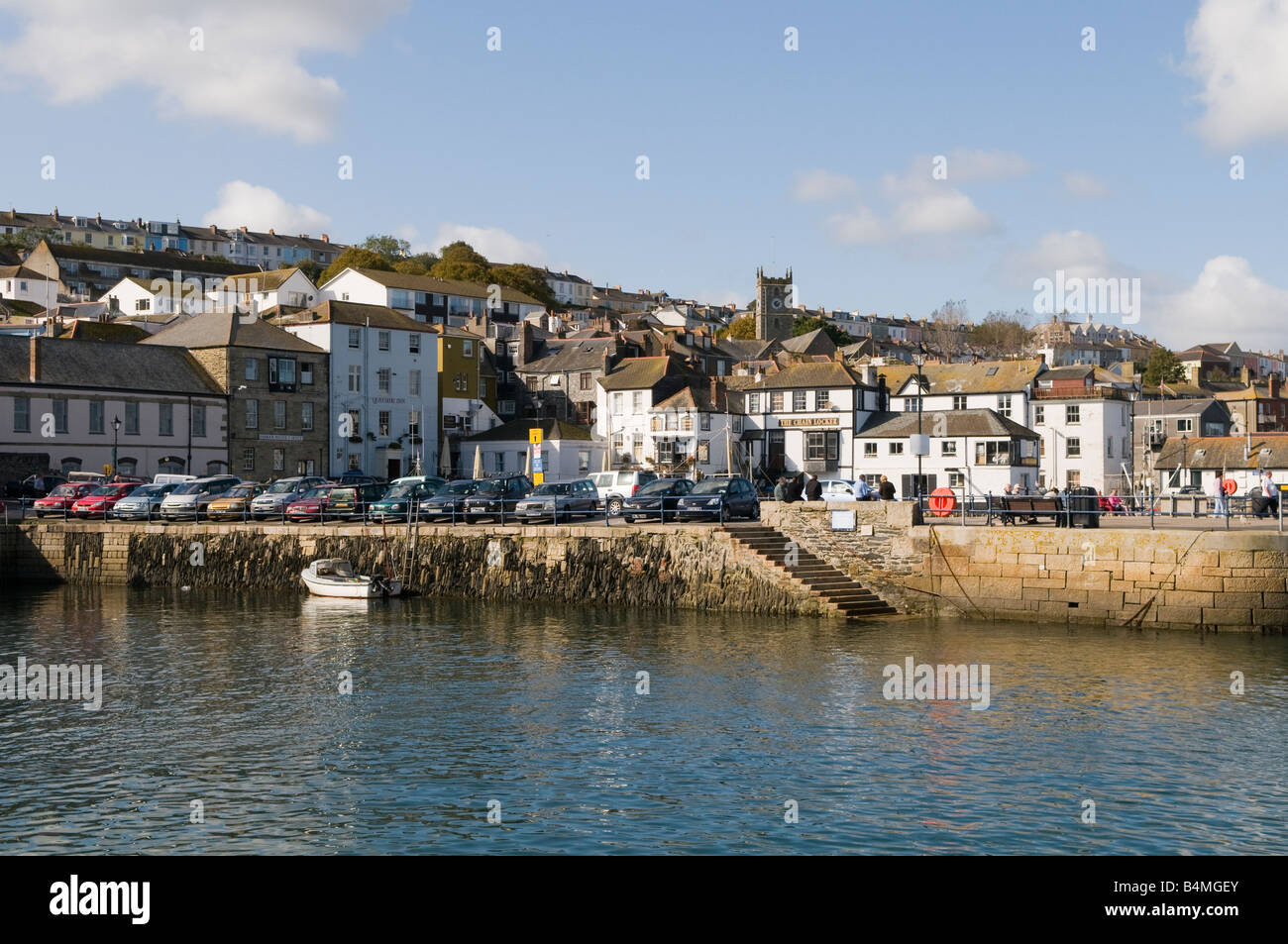Falmouth, Cornwall, UK. Skyline over the river Fal Stock Photo - Alamy