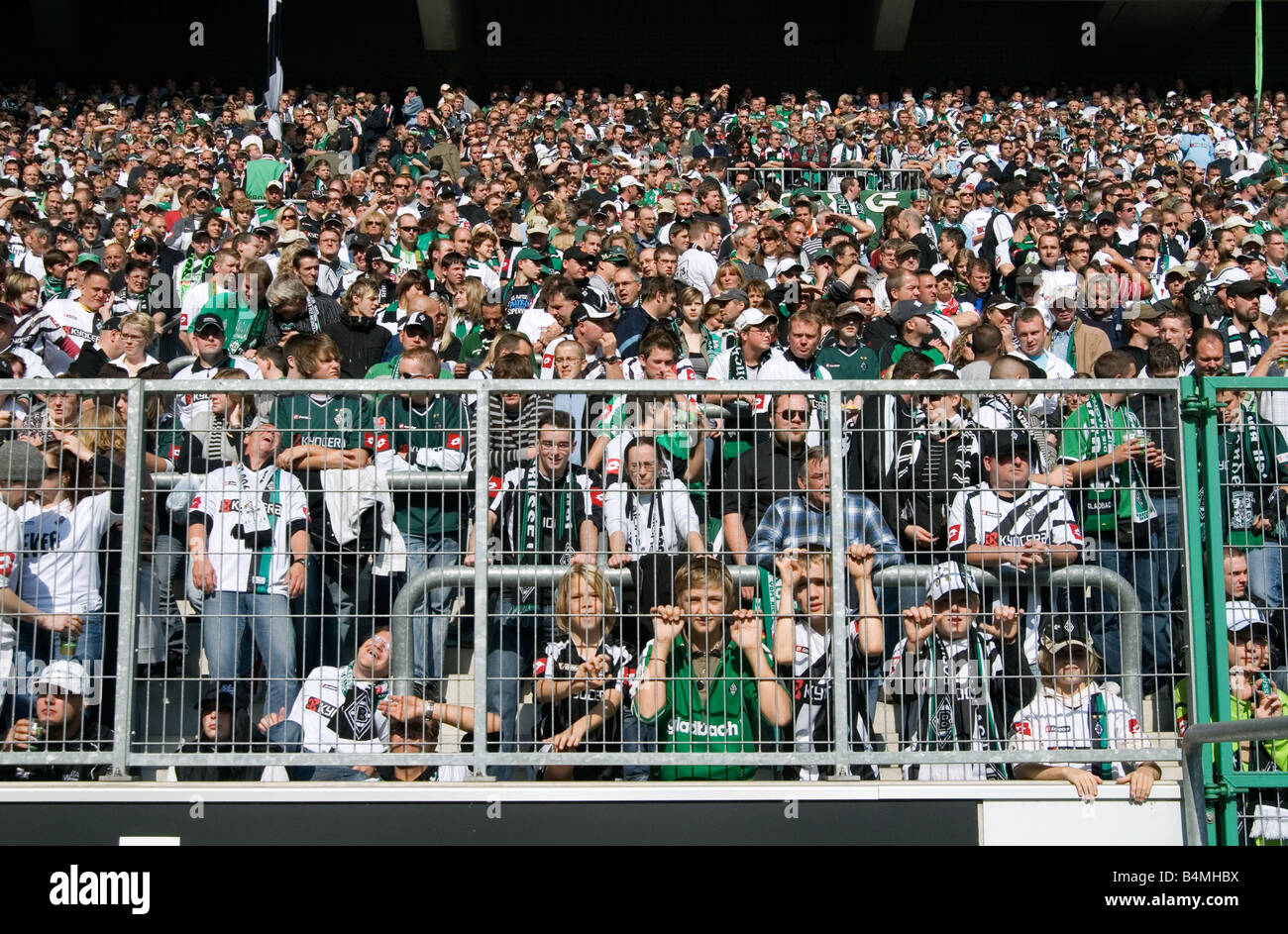soccer fans of the german club Borussia Moenchengladbach Stock Photo ...