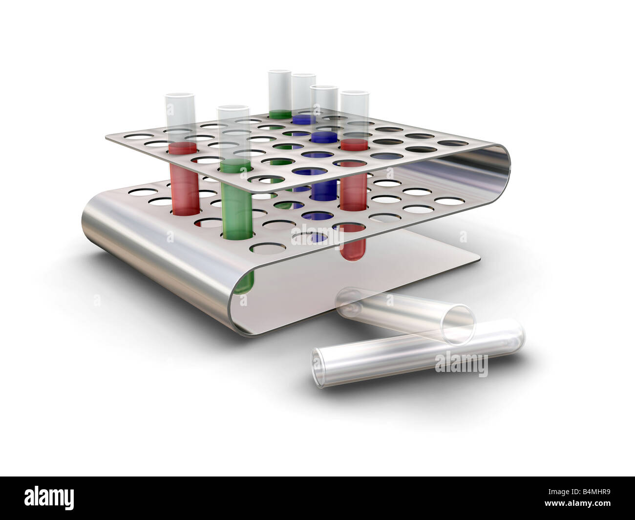 3d test tube chemical analysis Cut Out Stock Images & Pictures - Alamy